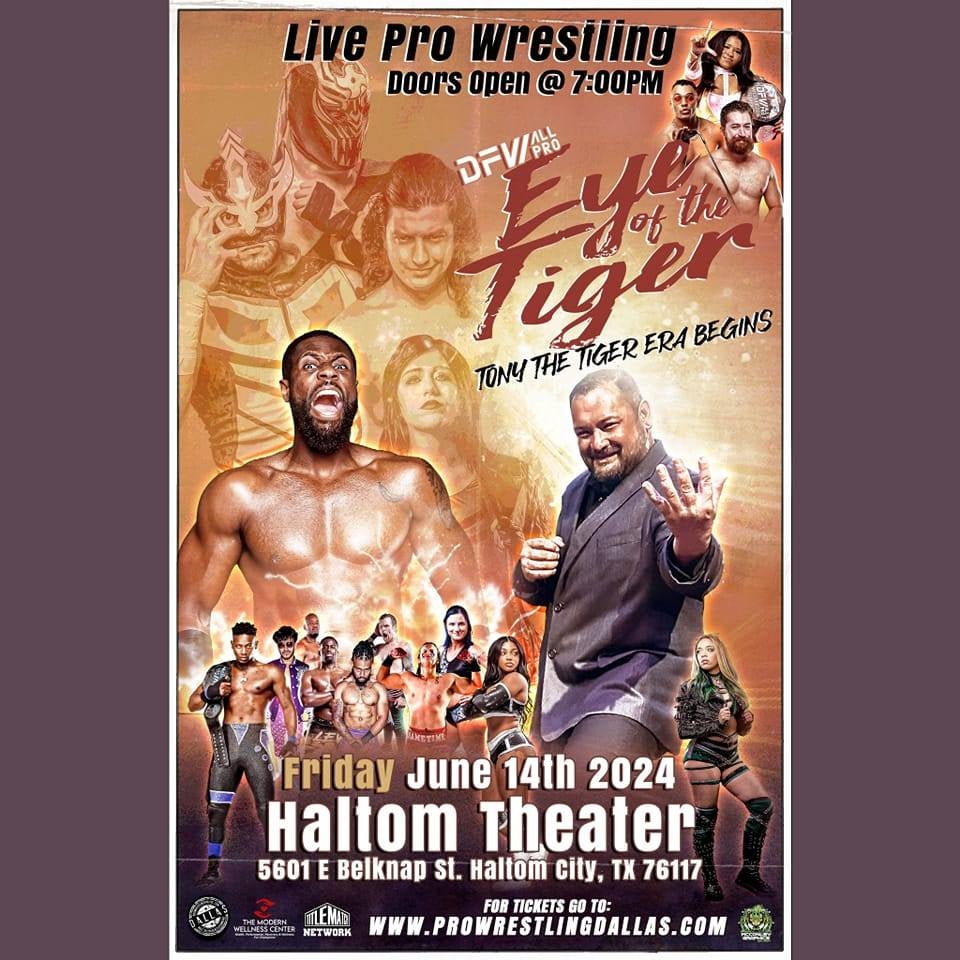 DFW - June 14th - GENERAL ADMISSION - EYE OF THE TIGER | DFW All-Pro ...